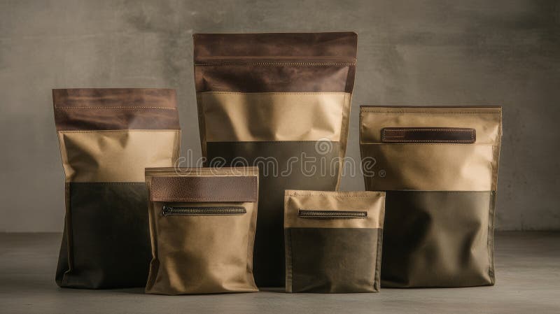 An Attractive Array of Brown Doypacks that Boost Product Presentation ...