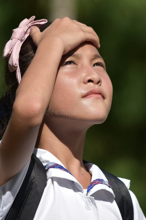 Female Student Memory Problems with Notebooks Stock Photo - Image of trouble, problems: 157954242