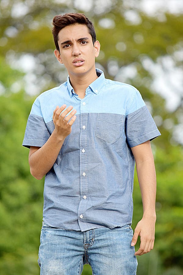 A Confused Boy Youngster stock image. Image of thought - 261288745