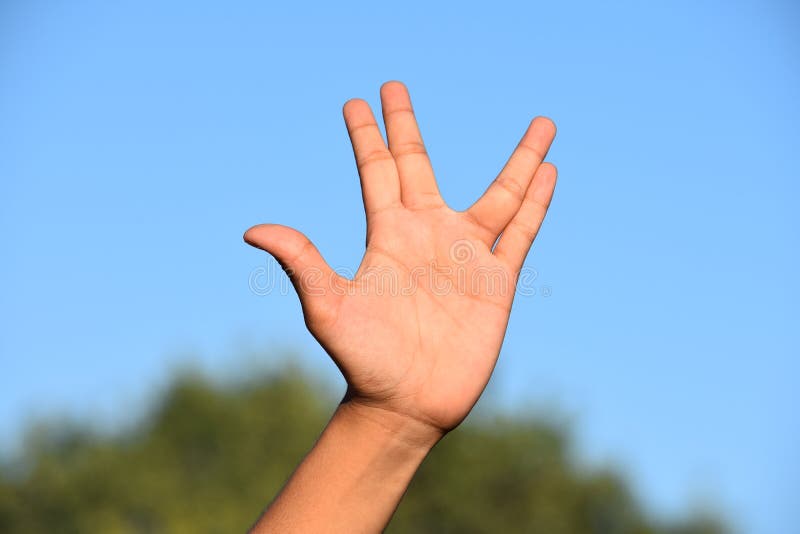 A Female Hand Prosper Symbol Stock Photo - Image of asian, females ...