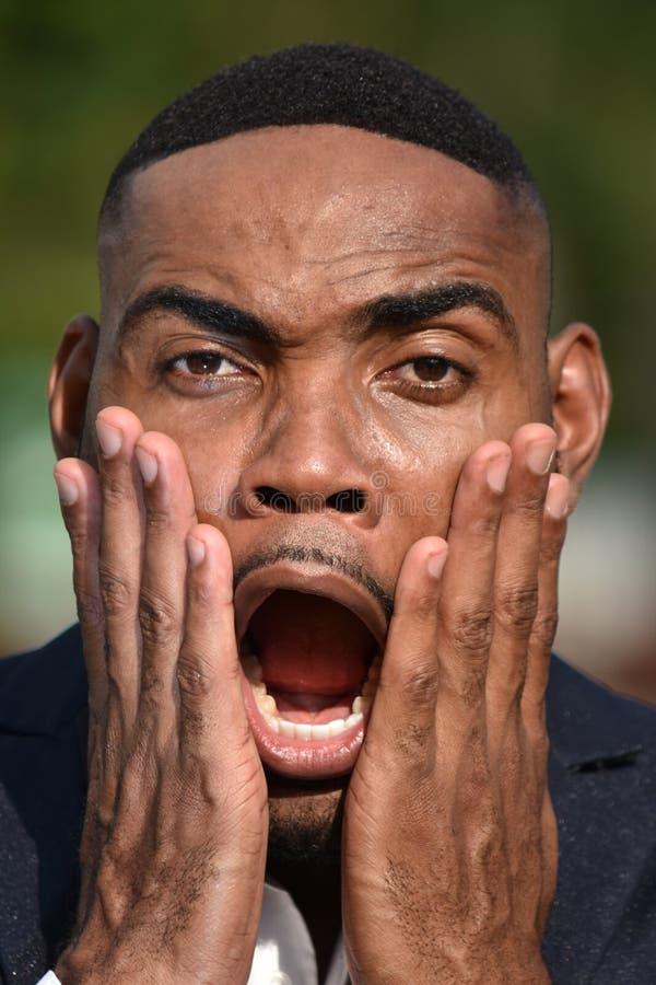 A Startled African Person stock photo. Image of person - 261273422