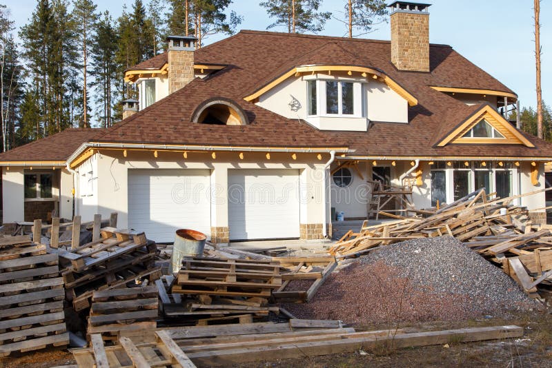 Attractive Back Yard of a Private House Stock Image - Image of garbage ...