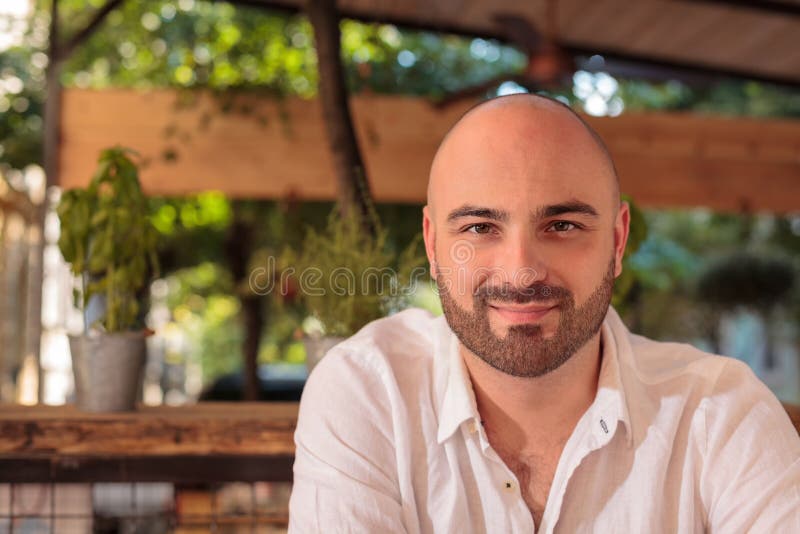 Attractive Bald Man stock image. Image of modern, confident - 57592933