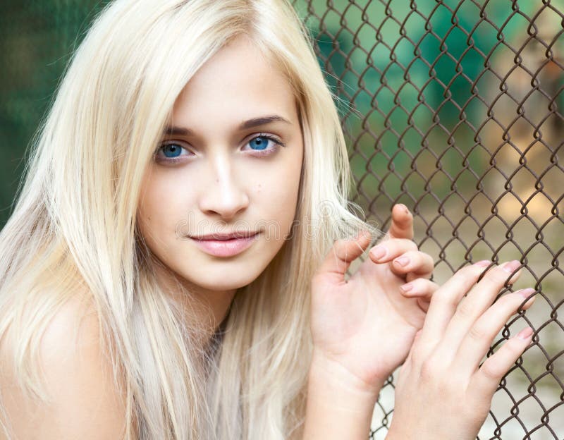 Attractive Beautiful Blonde Girl Stock Photo - Image of portrait ...