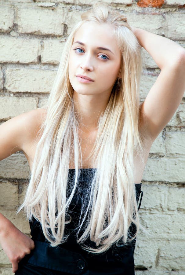 Attractive Beautiful Blonde Girl Stock Photo - Image of portrait ...
