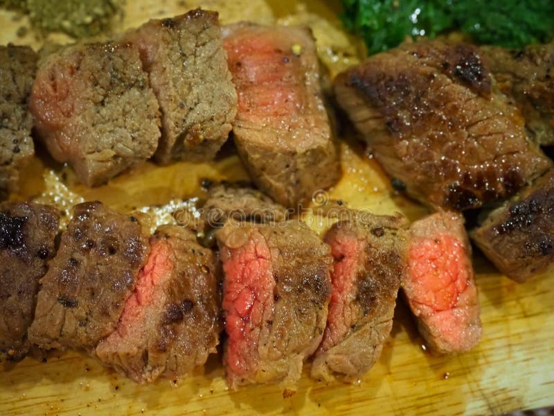 Attractive Beef Steak, Main Course during Dinner Time Stock Photo ...