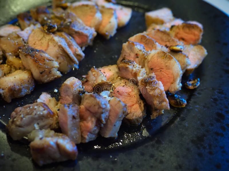 Attractive Beef Steak, Main Course during Dinner Time Stock Photo ...