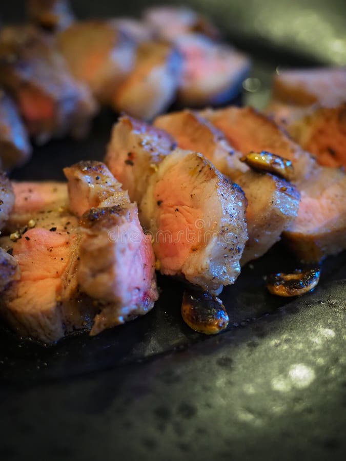 Attractive Beef Steak, Main Course during Dinner Time Stock Photo ...