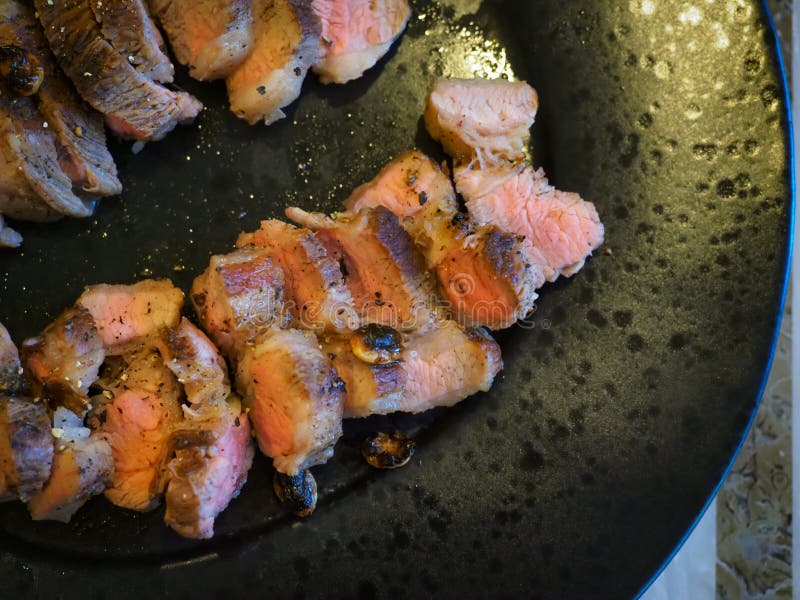 Attractive Beef Steak, Main Course during Dinner Time Stock Photo ...