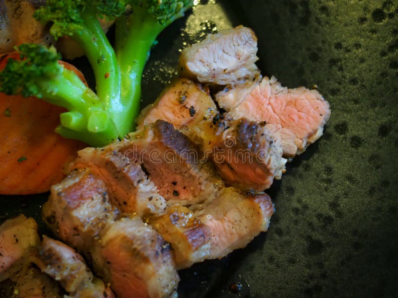 Attractive Beef Steak, Main Course during Dinner Time Stock Image ...