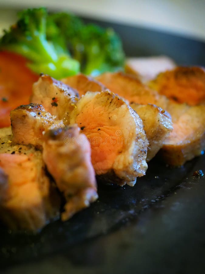 Attractive Beef Steak, Main Course during Dinner Time Stock Photo ...