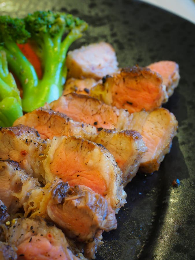 Attractive Beef Steak, Main Course during Dinner Time Stock Photo ...