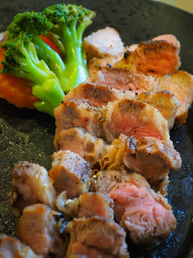 Attractive Beef Steak, Main Course during Dinner Time Stock Image ...