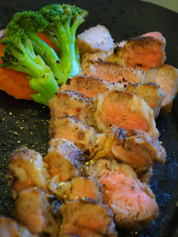 Attractive Beef Steak, Main Course during Dinner Time Stock Image ...