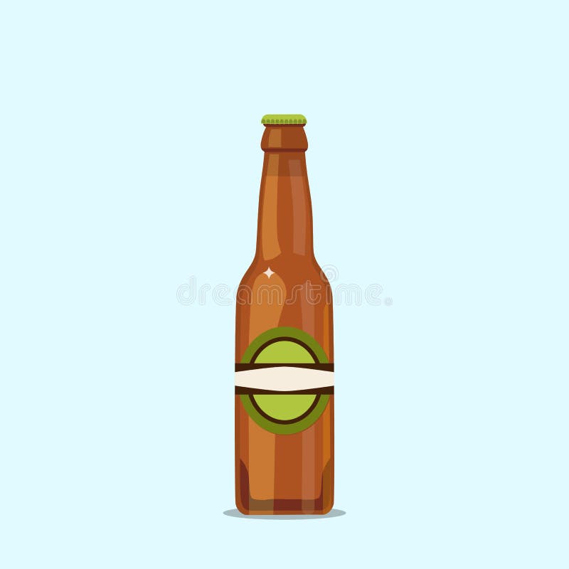 Attractive Beer Bottle on a Blue Background Stock Vector - Illustration ...