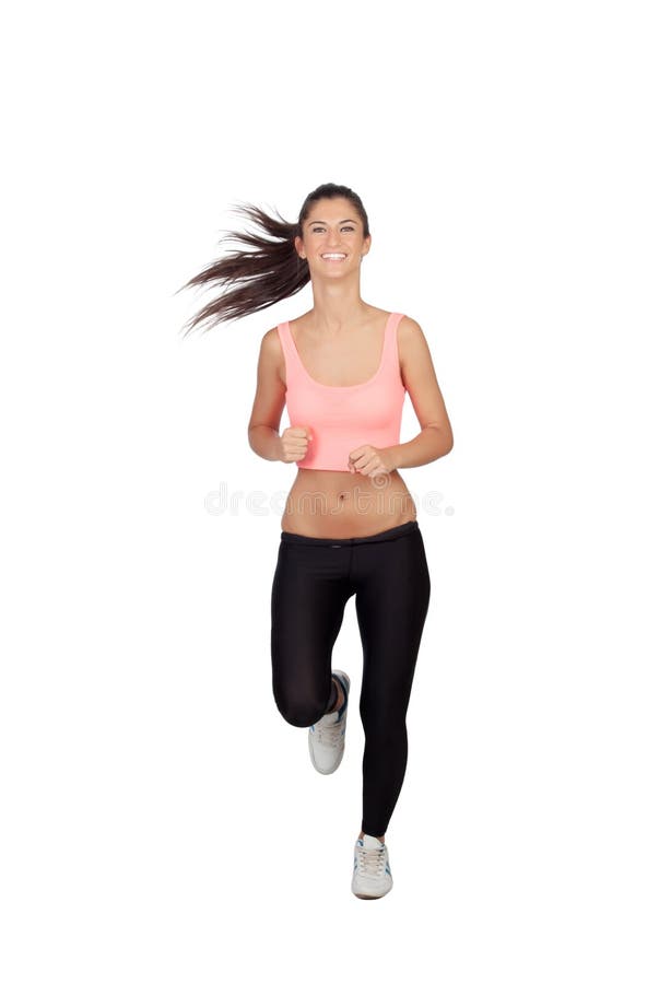 Runner woman isolated stock image. Image of jogging, lifestyle - 22028891