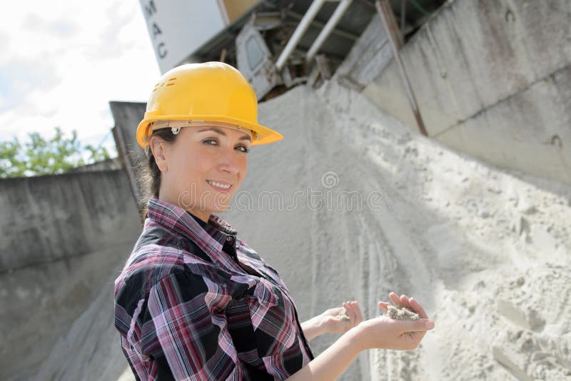 Attractive Builder Woman Outdoors Stock Photo - Image of clothing ...