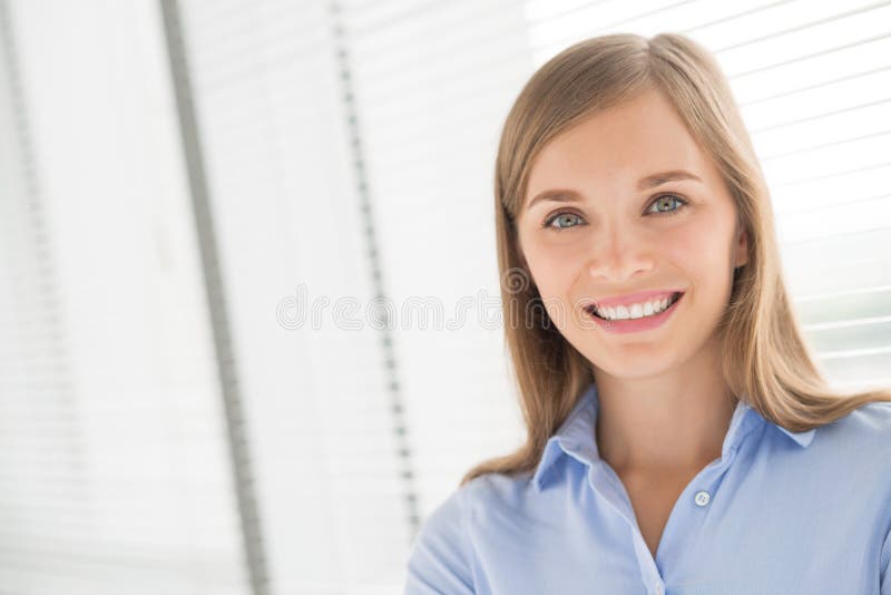Smiley business lady stock image. Image of looking, adult - 35747041