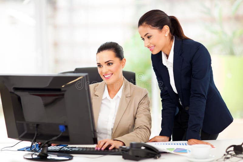 Business women computer stock photo. Image of office - 30208396