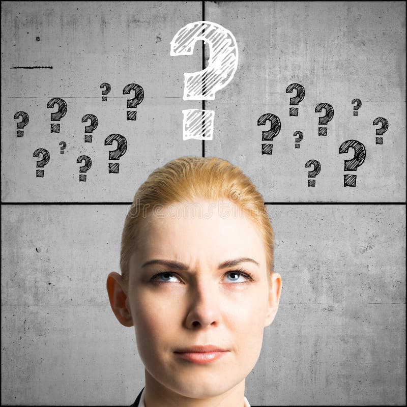 Attractive Businesswoman Thinking about a Problem Stock Photo - Image ...