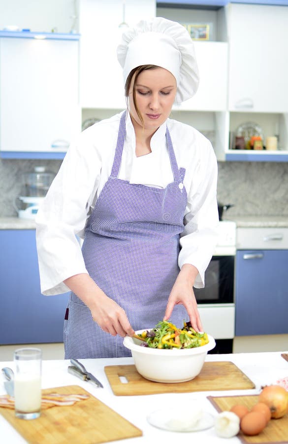 Attractive chief cook stock image. Image of beautiful - 22381333