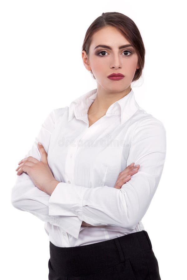 Attractive Confident Businesswoman With Her Arms Crossed Stock Image