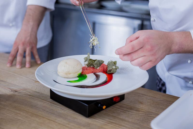Attractive Dessert Being Cooked by a Talented Cook Stock Photo - Image ...