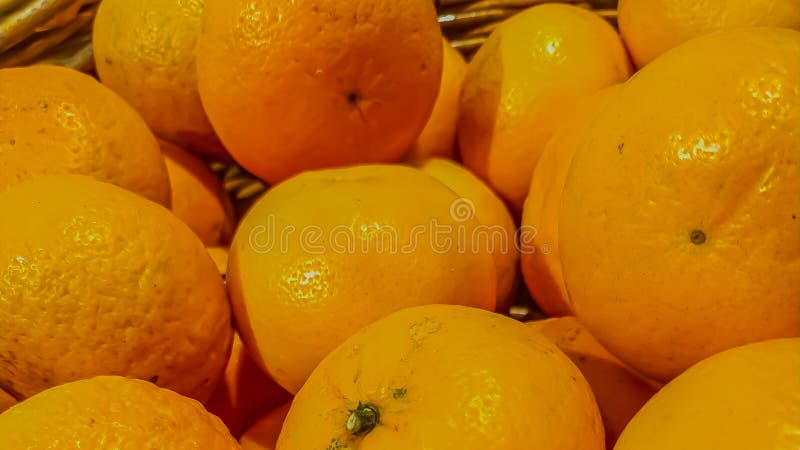 An Attractive Display of Some Sweet Oranges in the Supermarket Stock ...