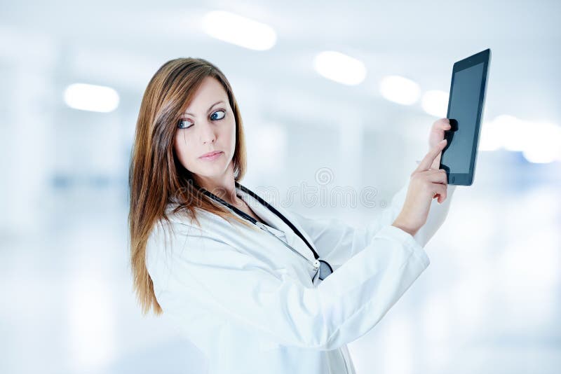 Medicine Doctor Holding Mobile Phone Stock Image - Image of file ...