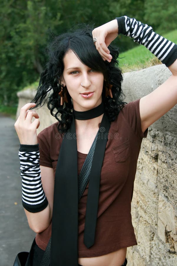 Attractive emo stock photo. Image of goth, black, messy - 7180236