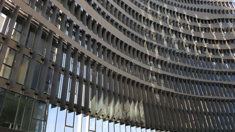 Attractive Facade of the Modern Building. Stock Image - Image of ...