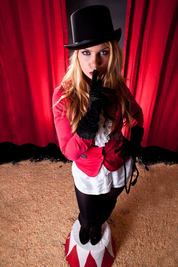 Attractive Female Circus Artist Stock Photo - Image of exhibition ...