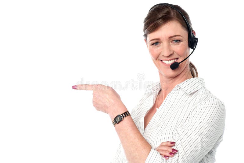 Attractive Female Customer Support Staff Stock Photo - Image of ...