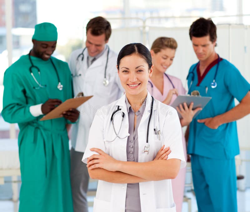 Medical Montage Doctors Nurses Research & Hospital Stock Photo - Image ...