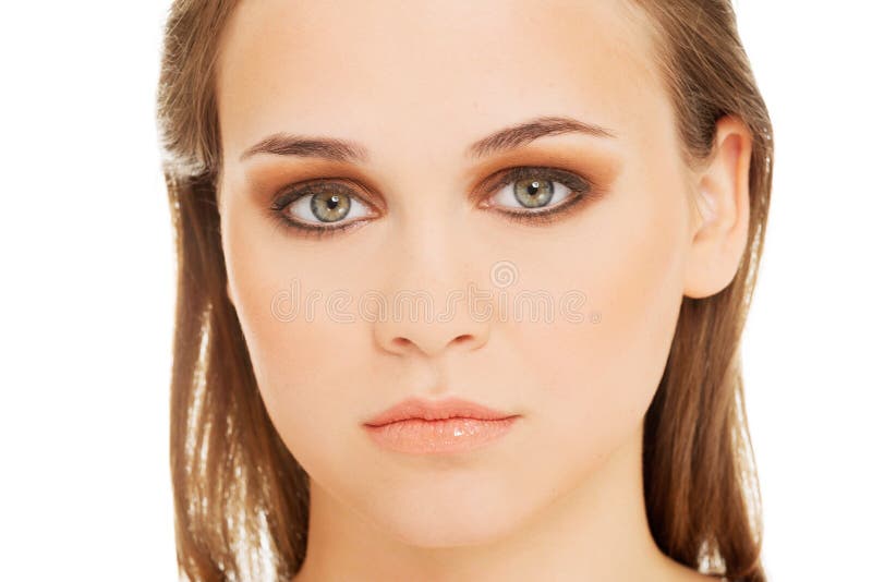 Attractive Female S Face. Close Up. Stock Photo - Image of expression ...