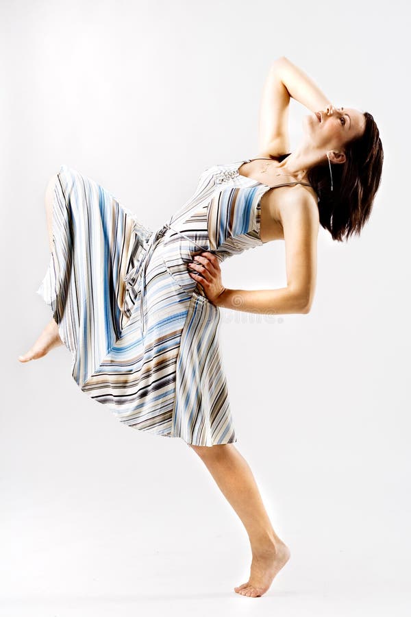 Attractive Female Taking Step Stock Photo - Image of ascent, expression ...