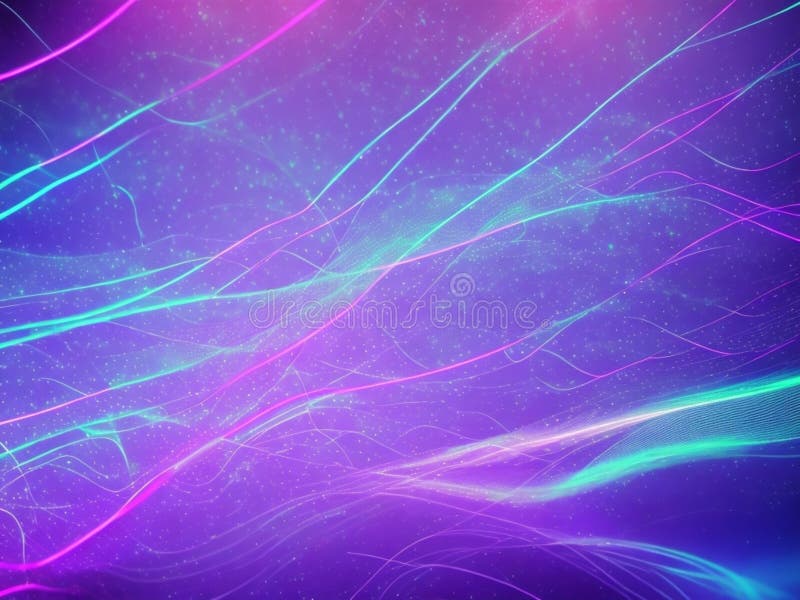 Attractive and Futuristic Violet Blue Neon Light, Data Transfer Concept ...