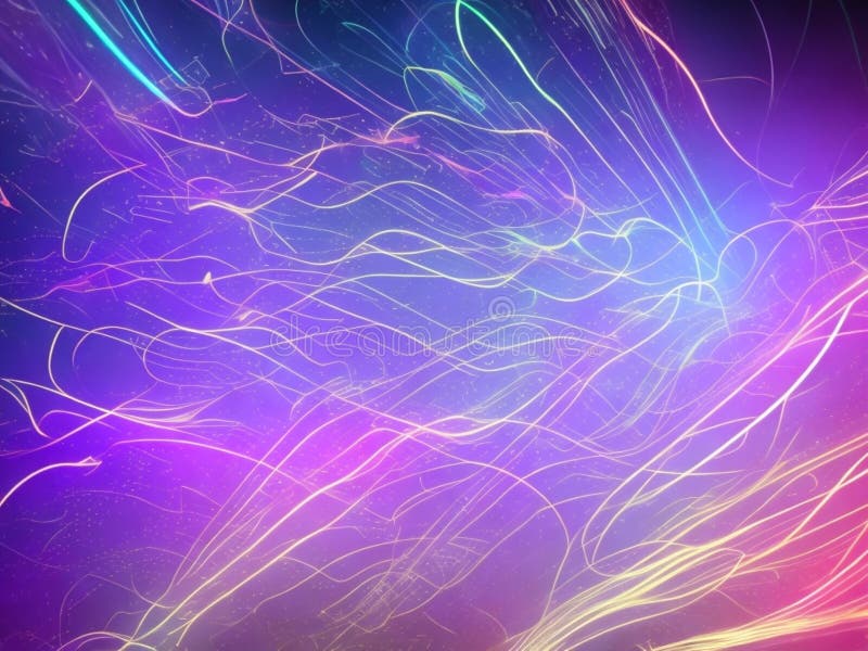 Attractive and Futuristic Violet Blue Neon Light, Data Transfer Concept ...