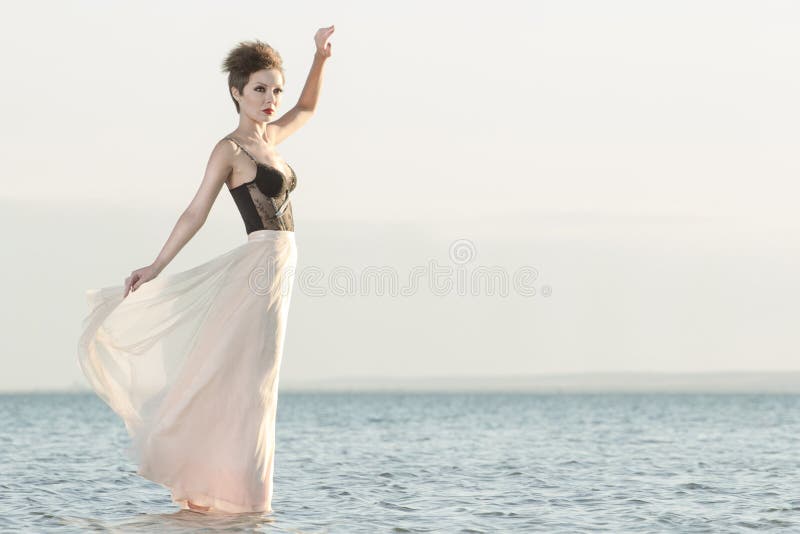 Model posing at sunset stock photo. Image of people, woman - 29751578