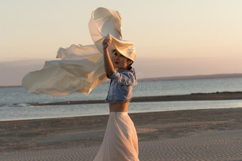 Model posing at sunset stock image. Image of human, fashion - 29712369