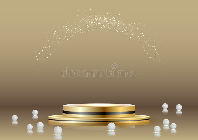 Attractive Gold Color Stage for Product Display and Pearl Decoration ...