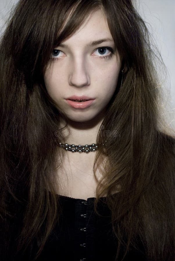 Attractive gothic woman stock image. Image of neck, details - 22055563