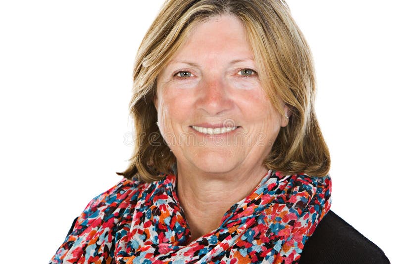 Attractive Happy Senior Lady Stock Image - Image of colour, pension ...