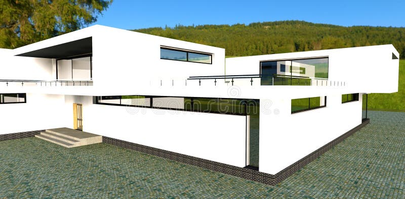 Attractive High-tech Country House at the Foot of the Mountain ...