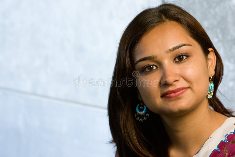Attractive Indian Lady in Traditional Costume Stock Photo - Image of ...