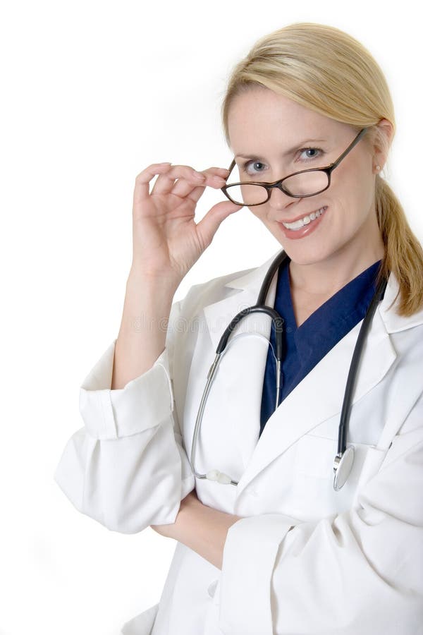 Attractive lady doctor stock photo. Image of smile, healthcare - 1051650