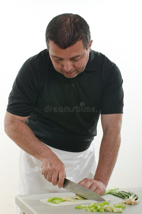 Attractive Latin American Man Cooking Stock Photo - Image of person ...