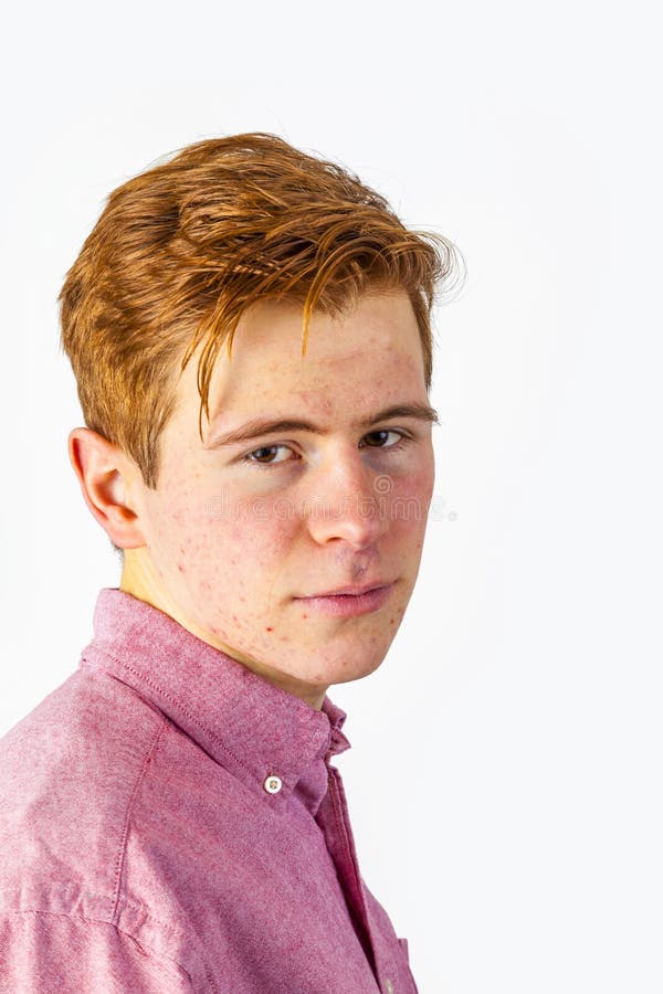 Attractive Laughing Smiling Boy in Puberty Pointing Stock Image - Image ...