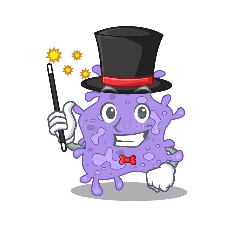 An Attractive Magician of Staphylococcus Aureus Cartoon Design Stock ...
