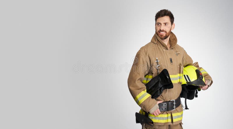 Confident Firefighter Showing Ok Sign, while Smiling at Camera. Stock ...